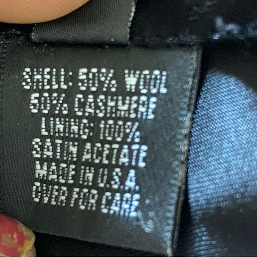 Marvin Richards Wool Cashmere Black Coat Size 8 (B2) - Gem